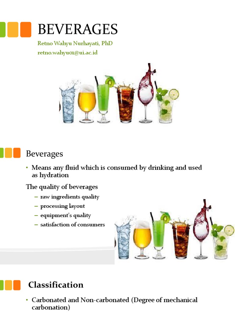 Classification and Production Processes of Common Beverages: An ...