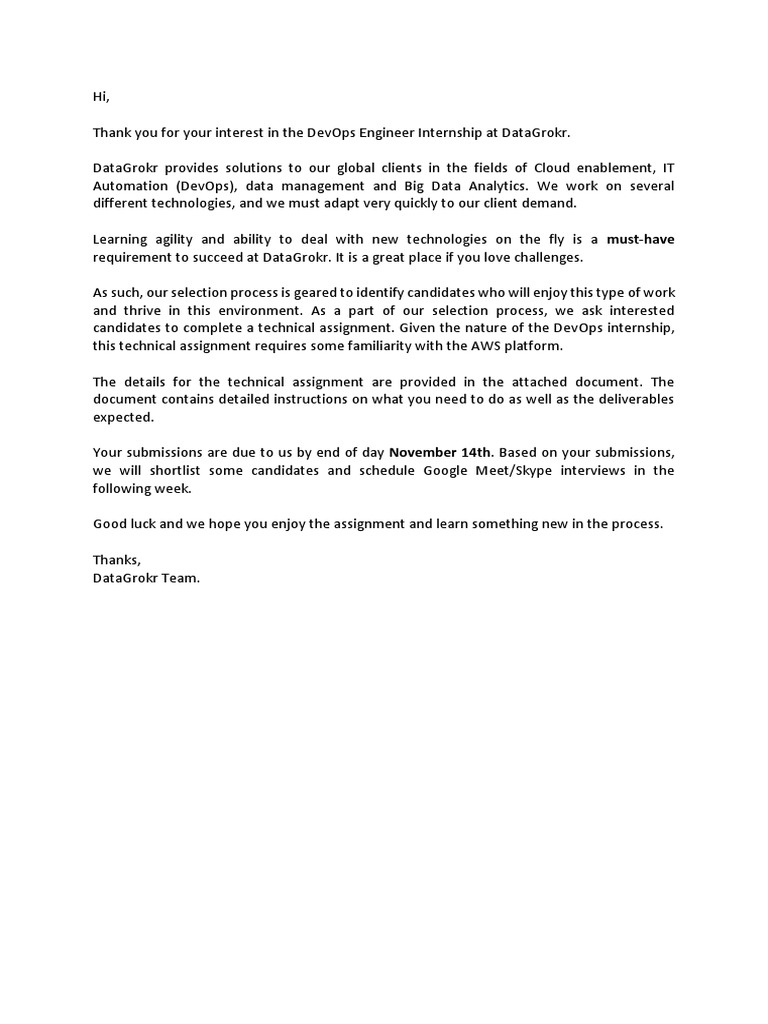 DevOps Internship AWS Assignment Guide | PDF | Amazon Web Services | Json