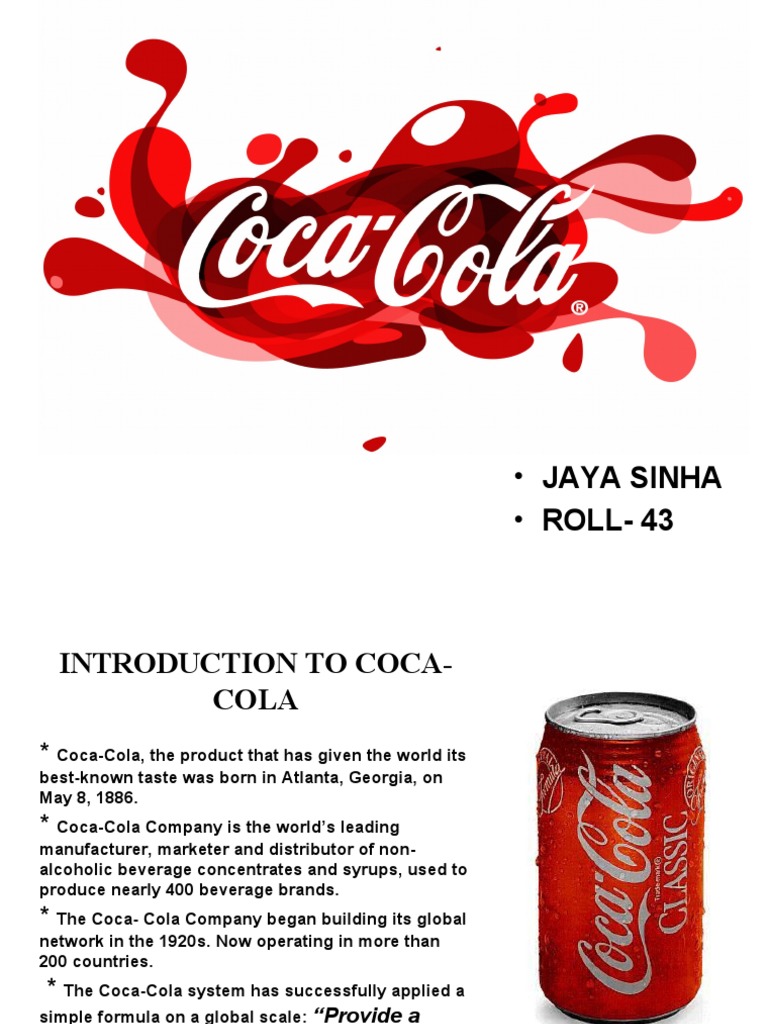 Coca Cola Ppt1 | PDF | Coca Cola | The Coca Cola Company