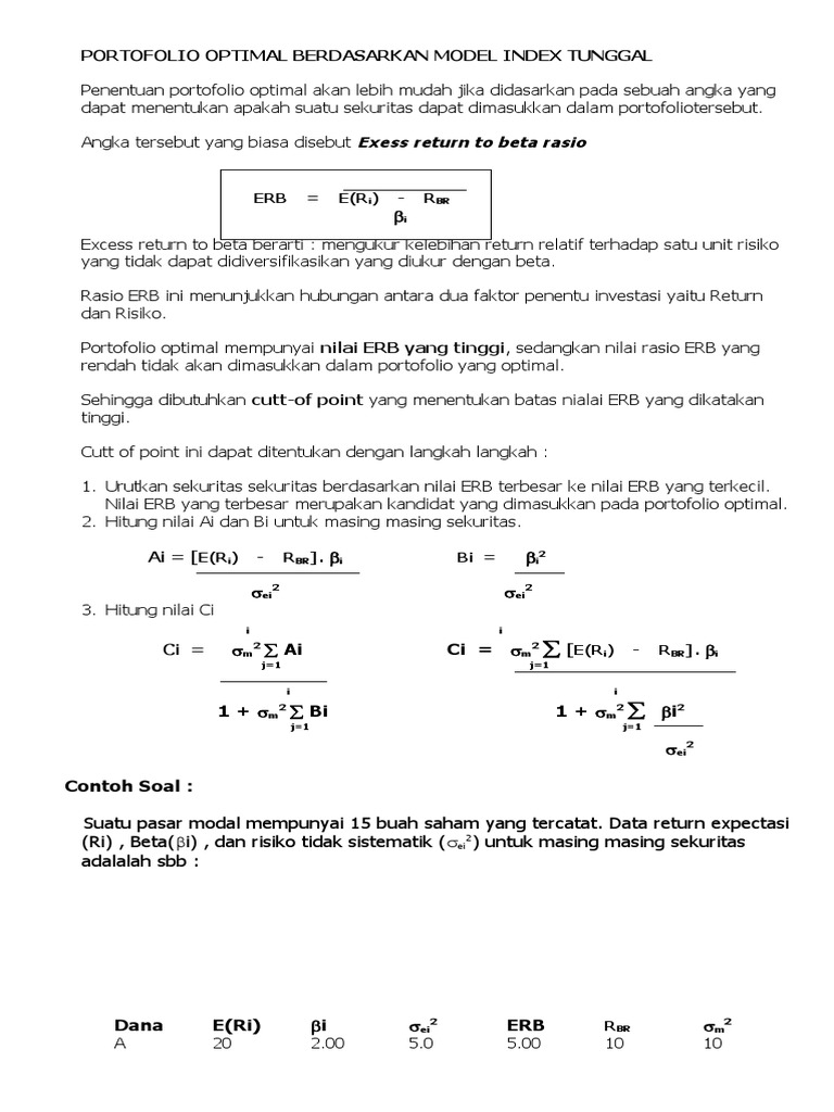Portofolio-Optimal | PDF