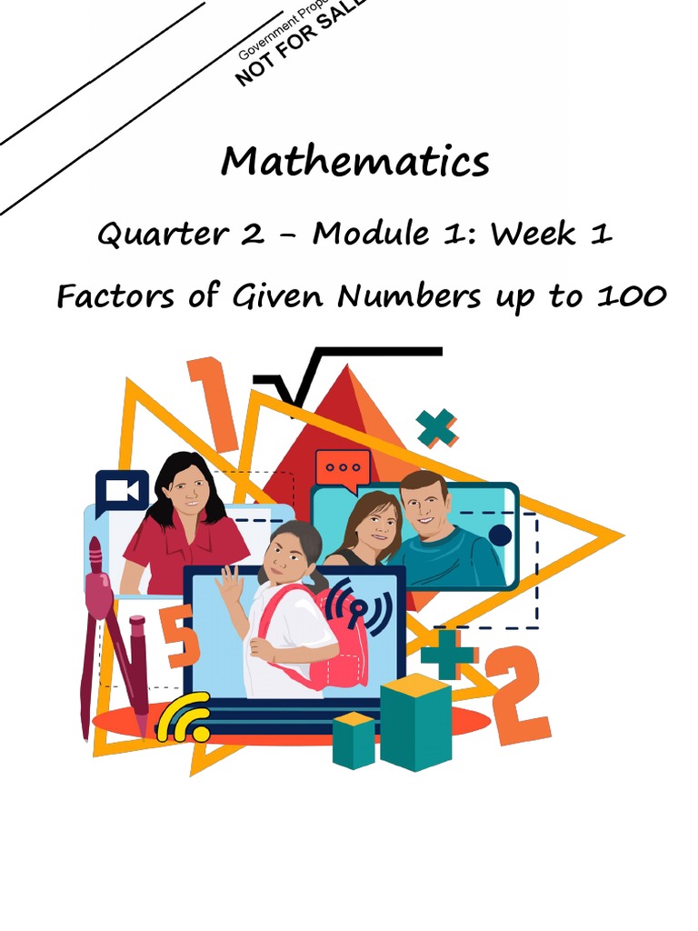Math4 q2 Mod1 Week1 FactorsOfGivenNumbersUpTo100-ABRIDGED | PDF ...