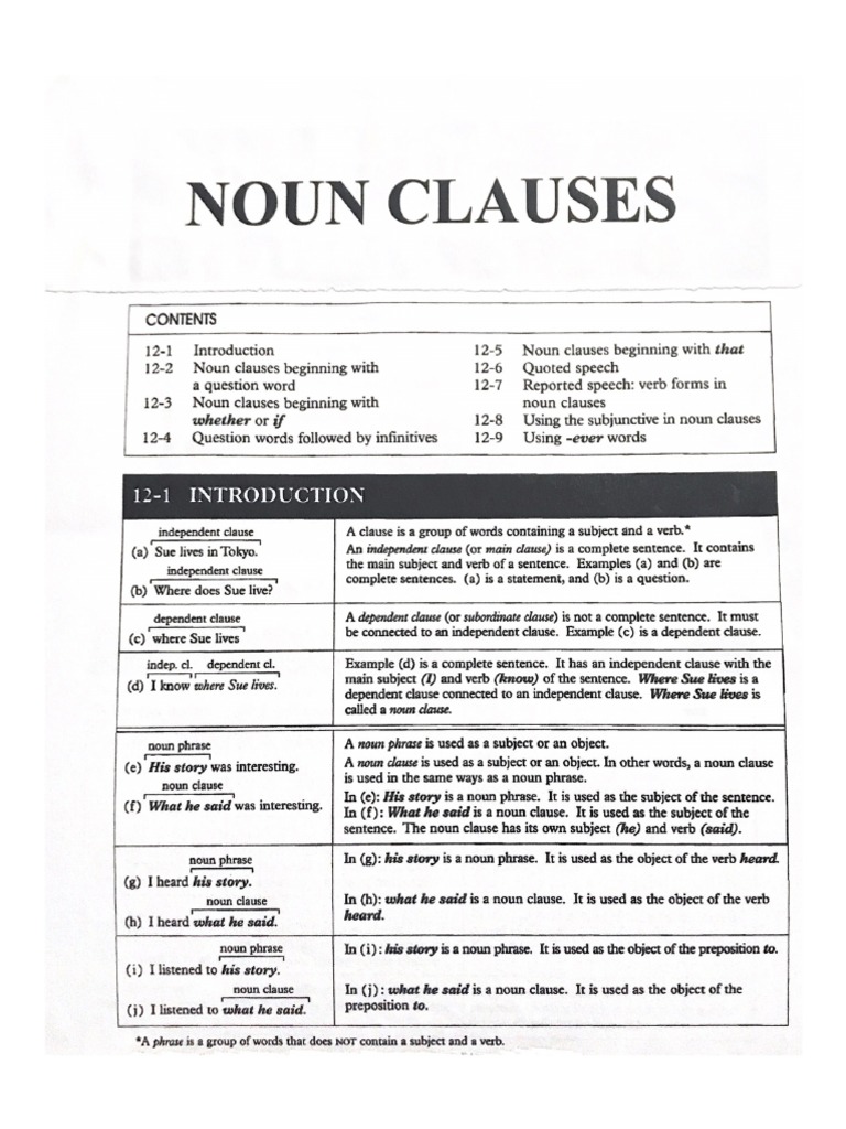 Noun Clauses | PDF