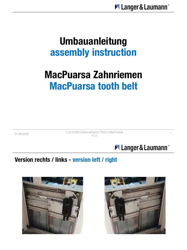 1.20.91825 Dokumentation TSG in MacPuarsa V1.0 de en FR | PDF