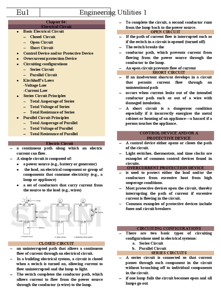 Engineering Utilities 1 | Download Free PDF | Electrical Network ...