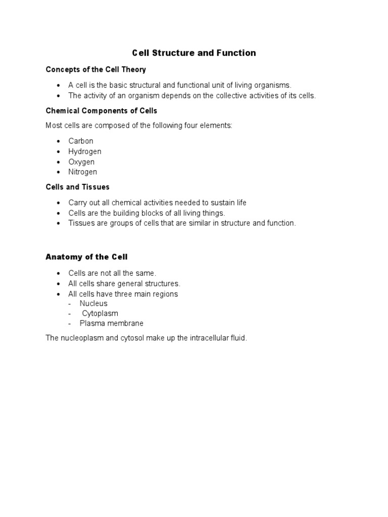Cell Structure | PDF | Cell (Biology) | Mitosis