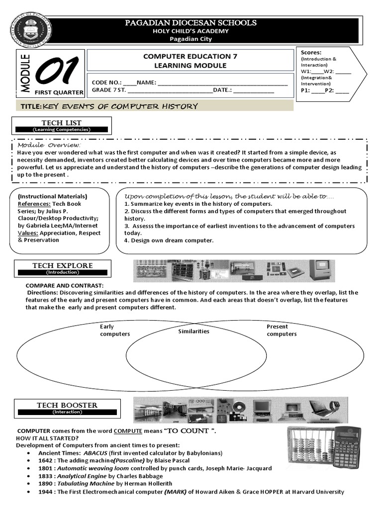 Computer Education 7 Learning Module: Pagadian Diocesan Schools ...