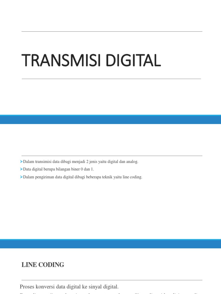 Transmisi Digital | PDF | Teknologi & Rekayasa