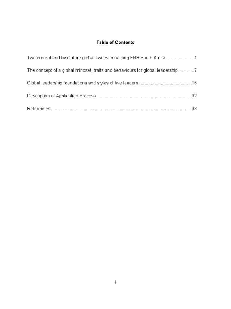 Global Leadership Assignment | PDF | Leadership | Mindset