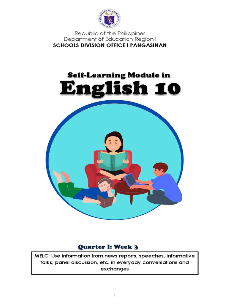 Self-Learning Module In: Schools Division Office I Pangasinan | PDF ...