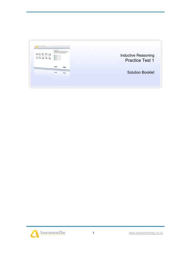 Inductive Reasoning Practice Test Answers | PDF | Triangle | Rotation