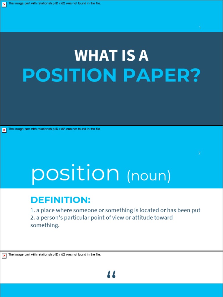 What Is A: Position Paper? | PDF | Argument | Human Communication