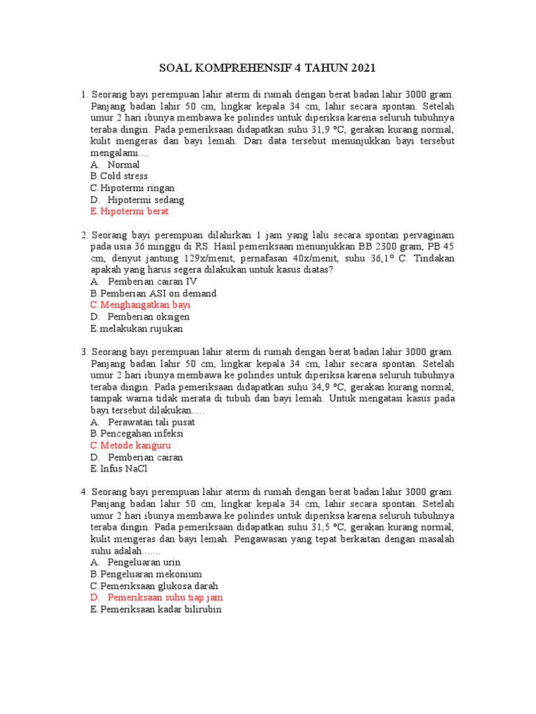 Soal Kompre 2021 | PDF