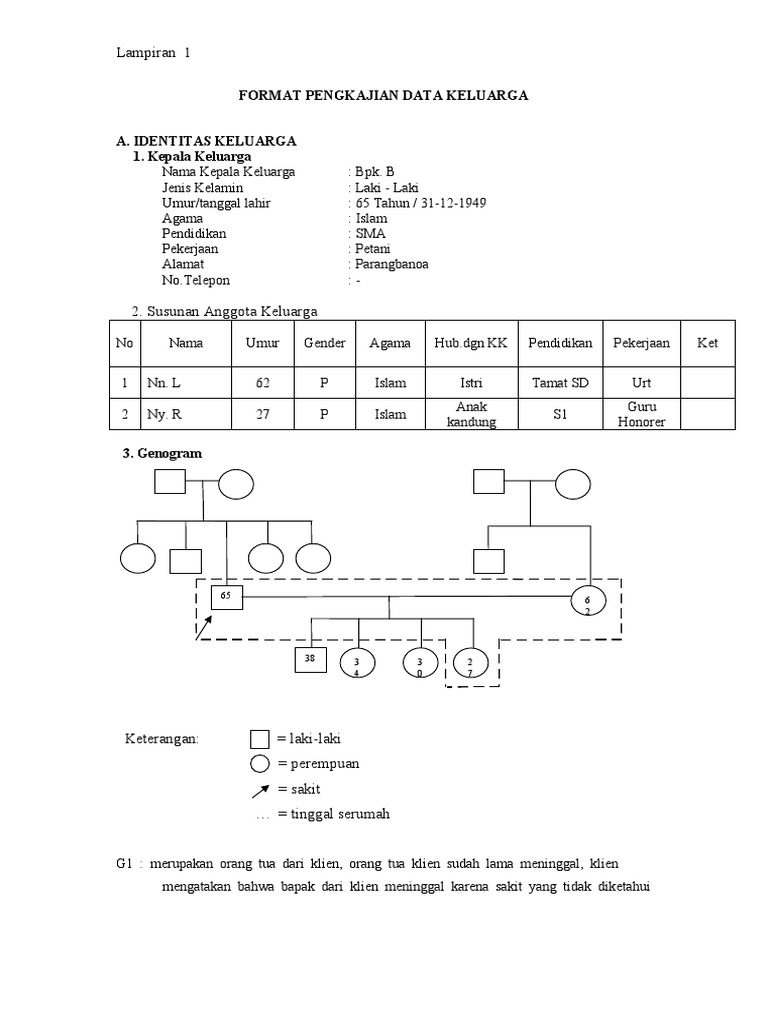 Contoh Pengisian Askep Keluarga | PDF