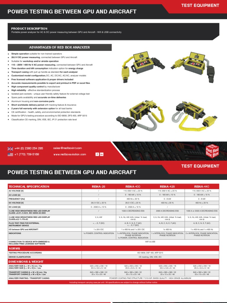 Portable Power Analyzer for Testing Power Transfer Between Ground Power ...