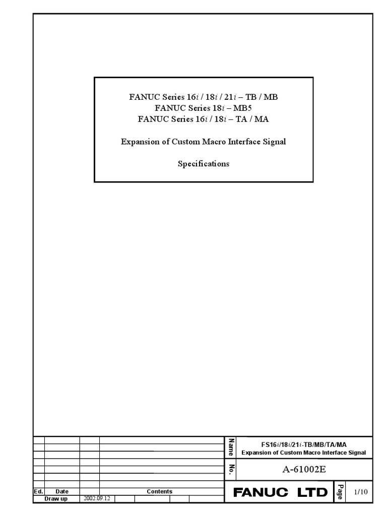Expansion of Custom Macro Interface Signals for FANUC Series 16i/18i ... Expansion of Custom Macro Interface Signals for FANUC Series 16i/18i ...