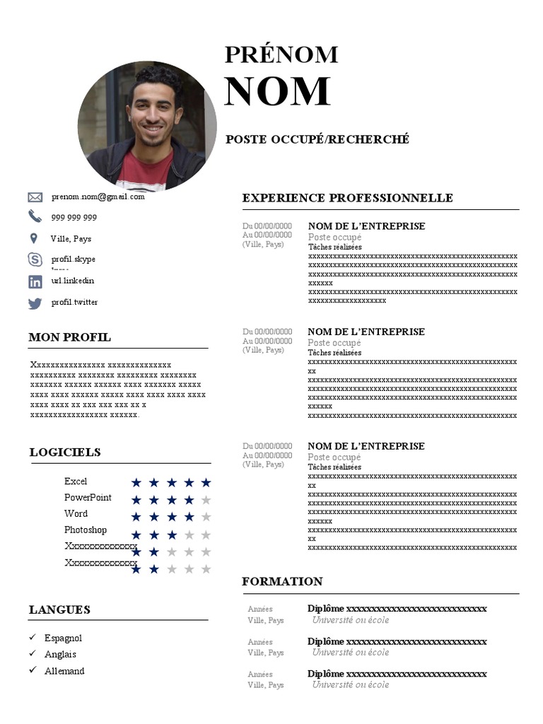 67 CV Template Francais | PDF