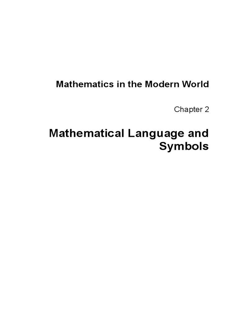 Mathematical Language and Symbols Explained | PDF | Mathematics ...