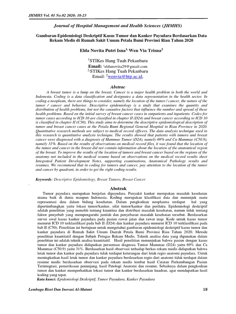 Journal of Hospital Management and Health Sciences (JHMHS) : Elda ...