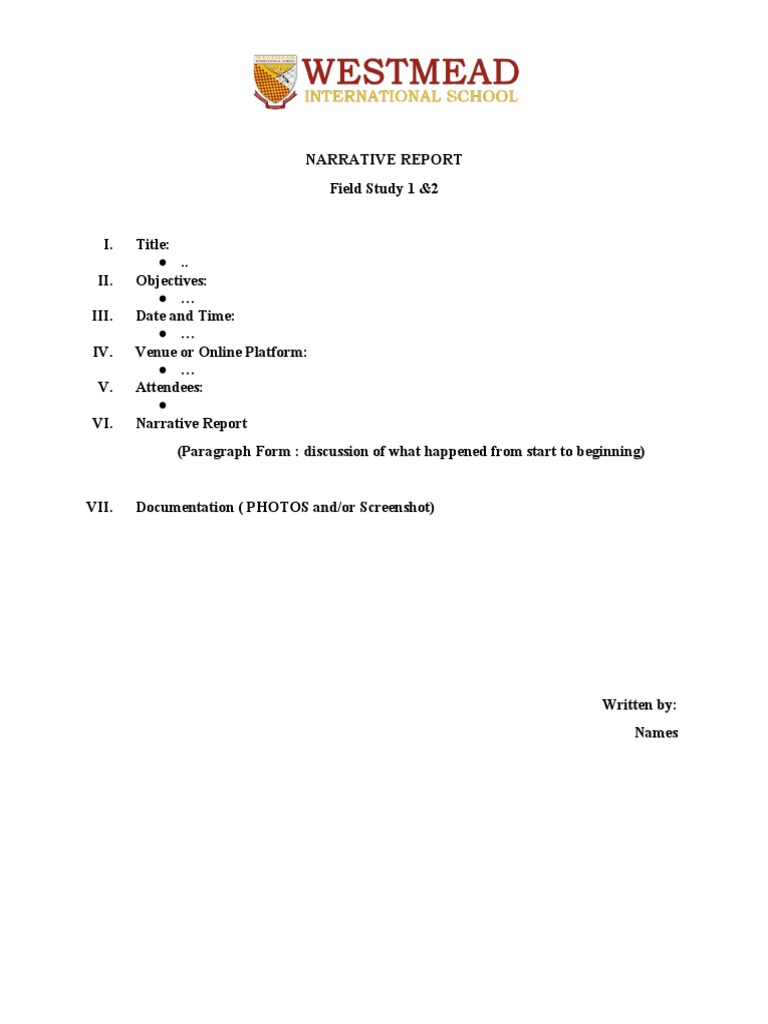 Narrative Report Format | PDF