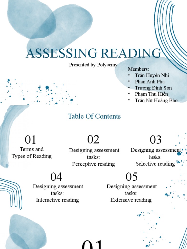 Assessing Reading | PDF | Multiple Choice | Reading Comprehension