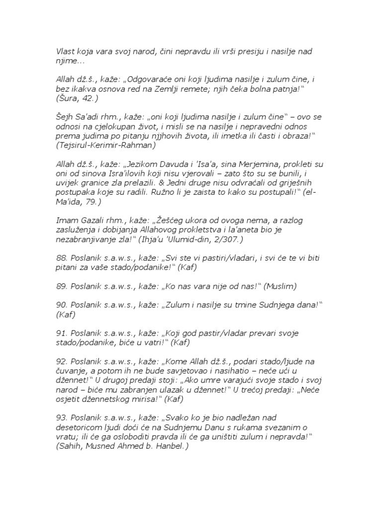 Nepravedna Vlast... Sead Ef. Jasavic | PDF