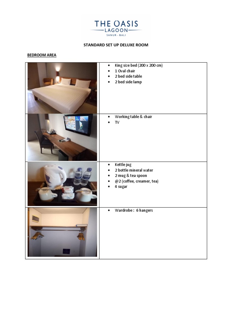 Deluxe Room Standard Setup Guide | PDF