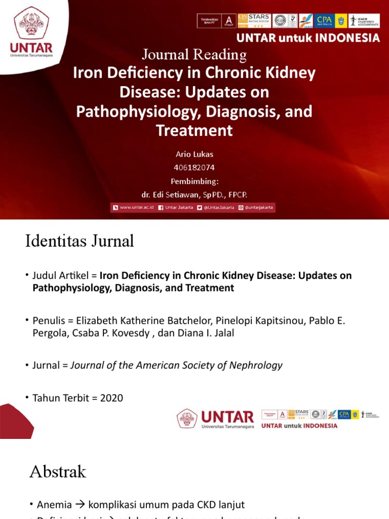 Journal Reading Anemia Def Besi Pada CKD - Ario | PDF