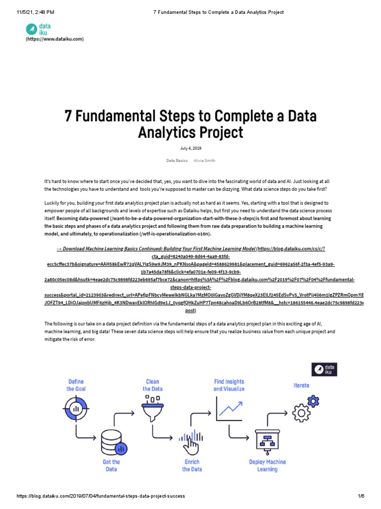 7 Fundamental Steps To Complete A Data Analytics Project | PDF ...