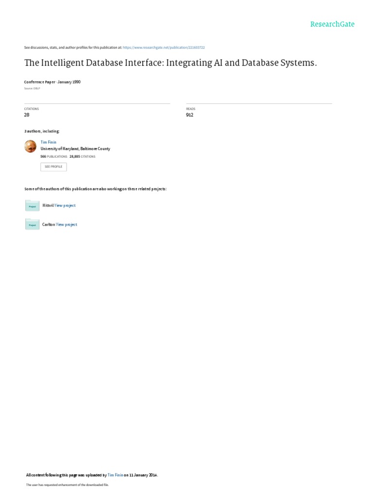 Intelligent Database Interface Overview | PDF | Databases | Sql