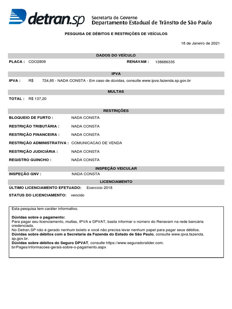 Report Consulta Debitos Servlet | PDF