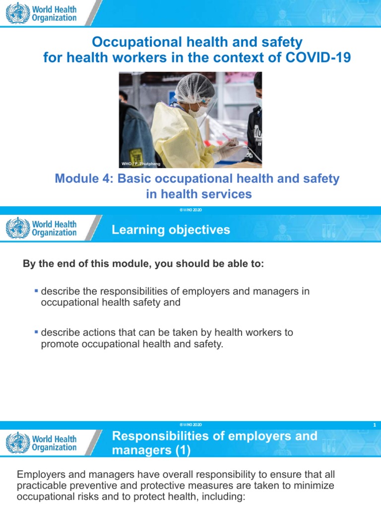 Who Covid-19 Ohs Module-4 | PDF | Occupational Safety And Health | Preventive Healthcare