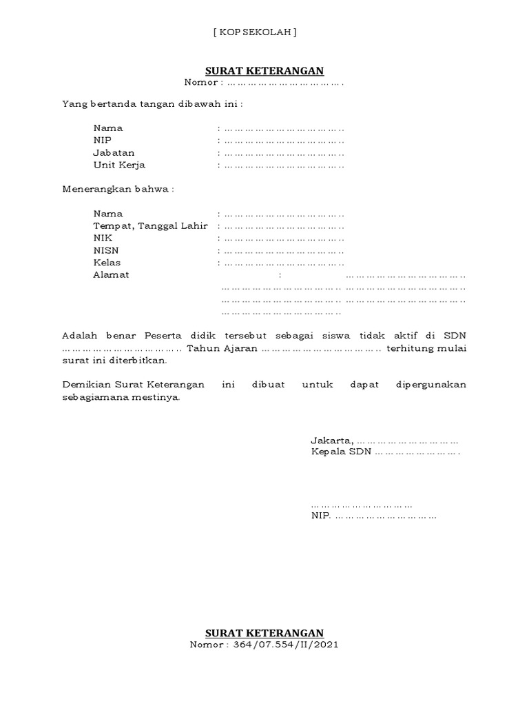 Surat Keterangan KJP Sample | PDF Surat Keterangan KJP Sample | PDF