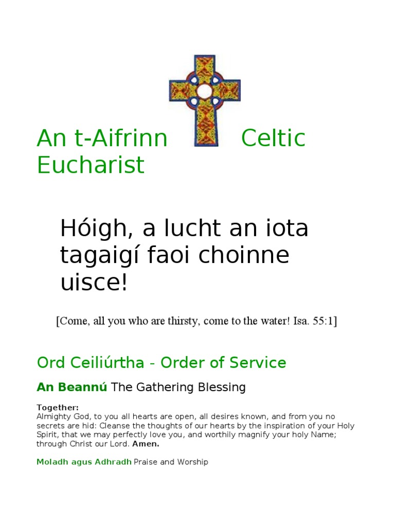 Celtic Liturgy | PDF | Christian Worship And Liturgy | Jesus