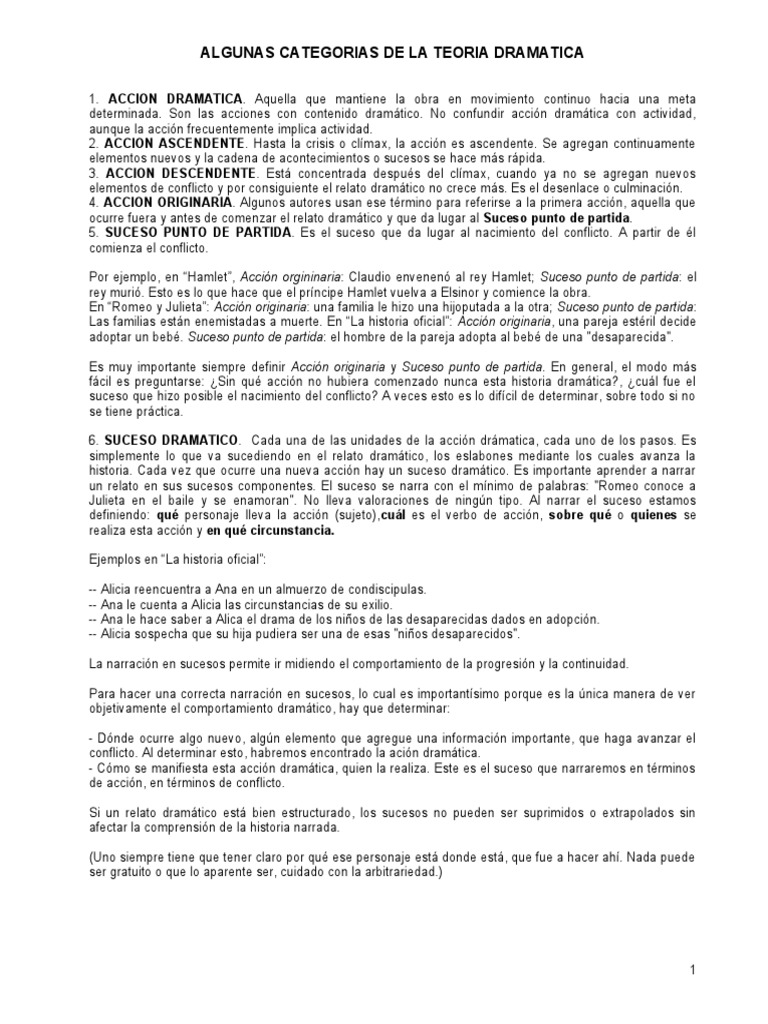 Categ Teoría Dramática | PDF | Verdad | Aldea
