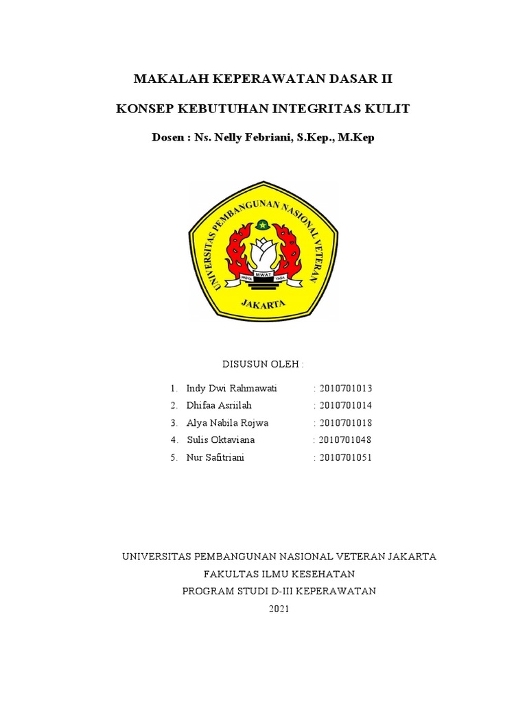Kebutuhan Integritas Kulit dalam Keperawatan | PDF | Kesehatan Holistik