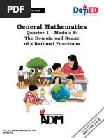 Genmath q1 Mod8 TheDomainandRangeofRationalFunctions v2 | PDF | Function (Mathematics ...
