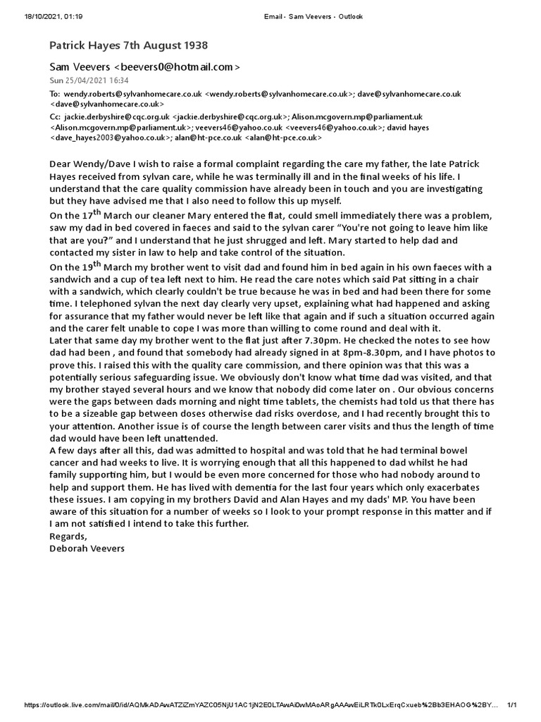 Email - Sam Veevers - Outlook | PDF | Wellness