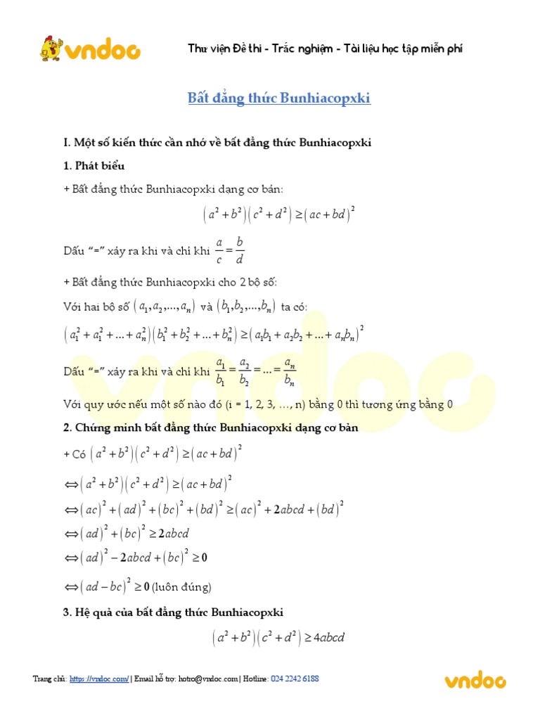 Bat Dang Thuc Bunhiacopxki | PDF