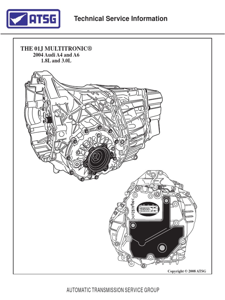 Technical Service Information: The 01J Multitronic® | PDF | Transmission (Mechanics) | Automatic ...