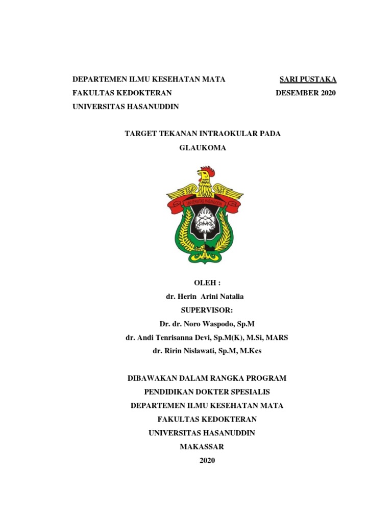 Target TIO untuk Penanganan Glaukoma | PDF | Kesehatan Holistik