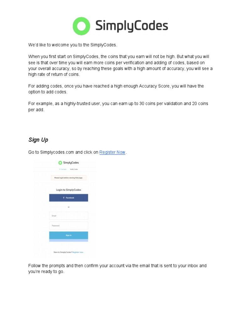 SimplyCodes: Earn and Redeem Coins | PDF | Screenshot | Verification ...