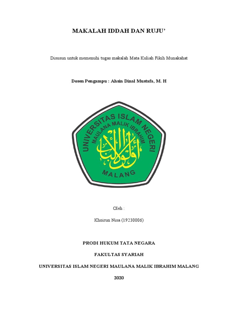 Iddah dan Ruju’: Panduan Fikih Munakahat | PDF | Agama & Spiritualitas