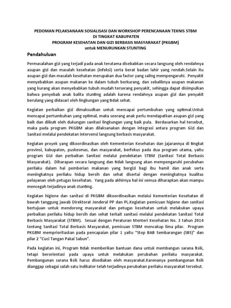 TOR Sosialisasi Kesling | PDF