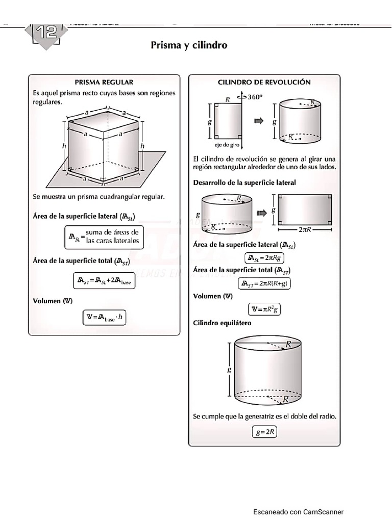 Semana N°35 (Prisma y Cilindro) | PDF | Métodos y materiales de enseñanza