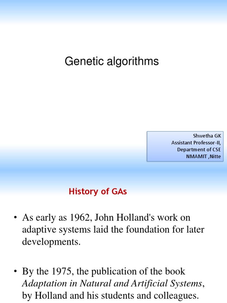 Unit 2 - Genetic Algorithms | PDF | Genetic Algorithm | Evolution