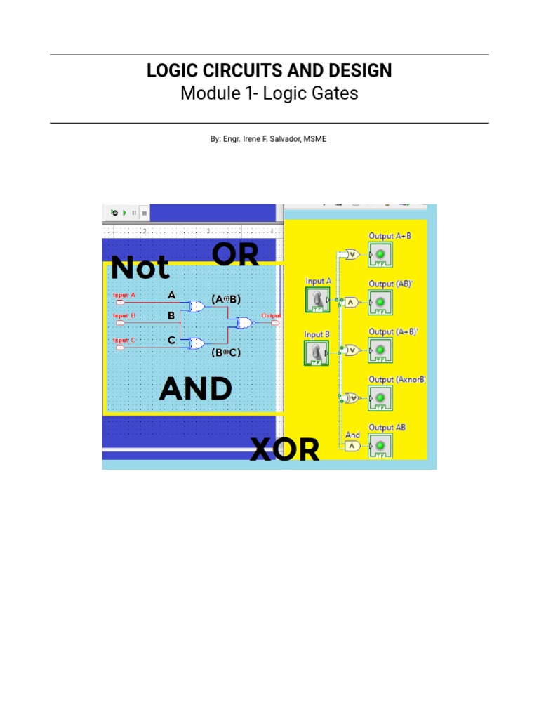 Logic Circuits and Design | Download Free PDF | Logic Gate | Electronic ...
