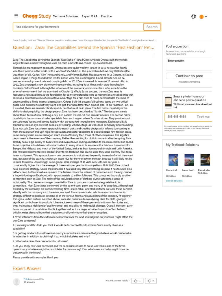 Question: Zara: The Capabilities Behind The Spanish "Fast Fashion" Ret ...