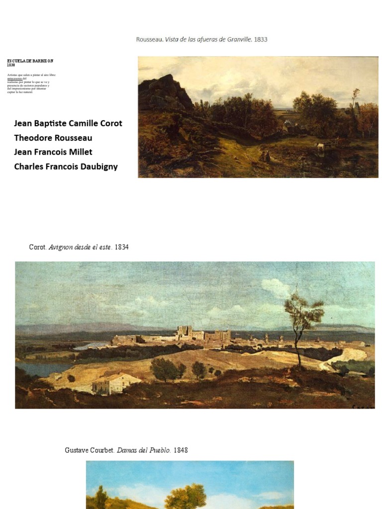 Escuela de Barbizon y Realismo | PDF | Impresionismo | Las artes