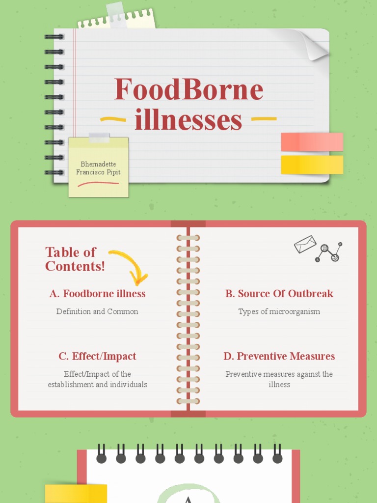 Notebook Lesson - by Slidesgo | PDF | Foodborne Illness | Hand Washing