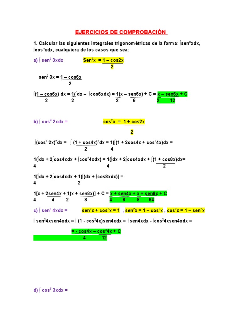 Ejercicios de Aplicación Ocho - Ucv-Matematica II | PDF | Integral | Álgebra lineal